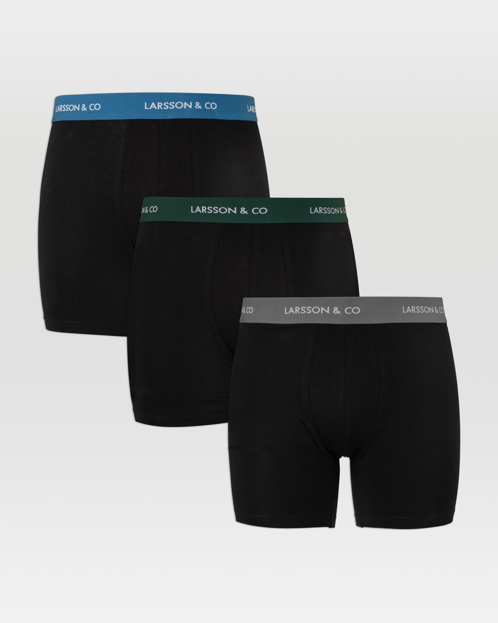Larsson & Co Men’s Three Pack Boxers In Black