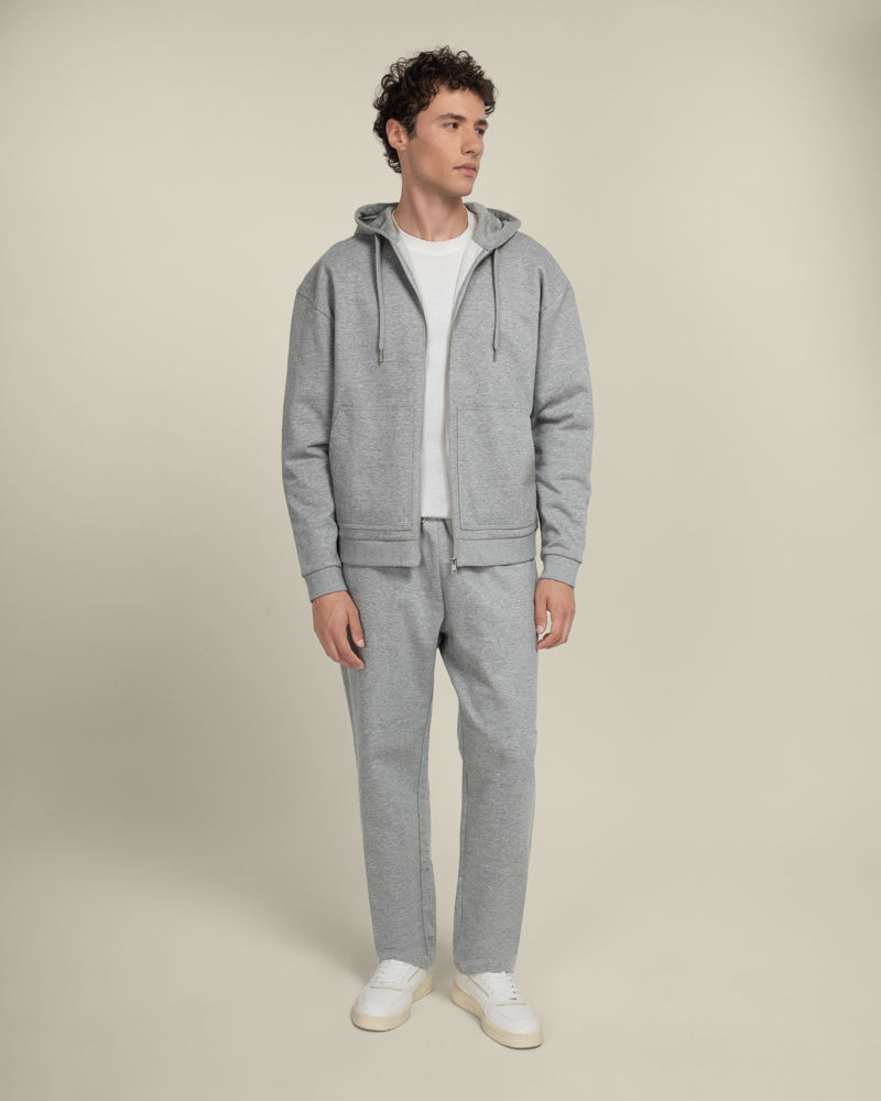 Larsson & Co Men’s Jelling Heavyweight Zip-Through Hoodie & Wide Leg ...