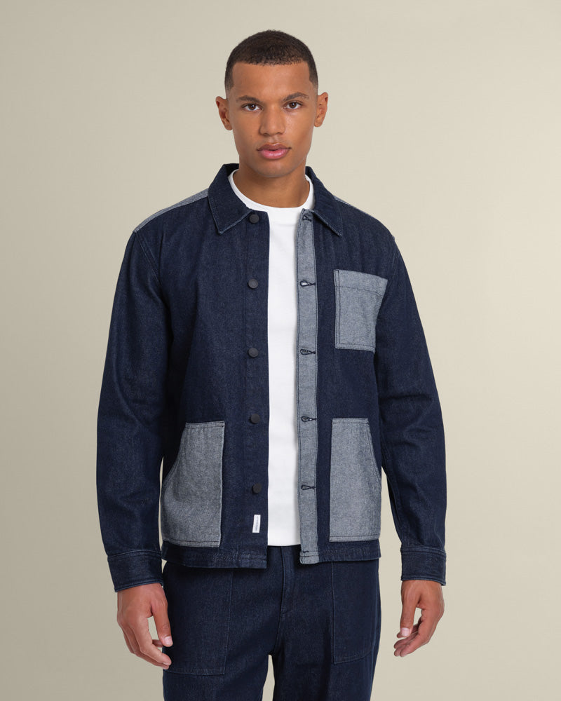 Larsson & Co Men’s Saksild Patchwork Denim Overshirt