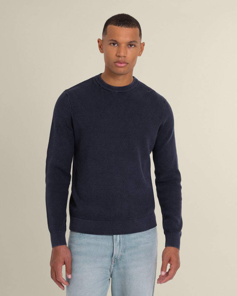 Larsson & Co Men’s Berkelse Vintage Wash Crew Neck Jumper