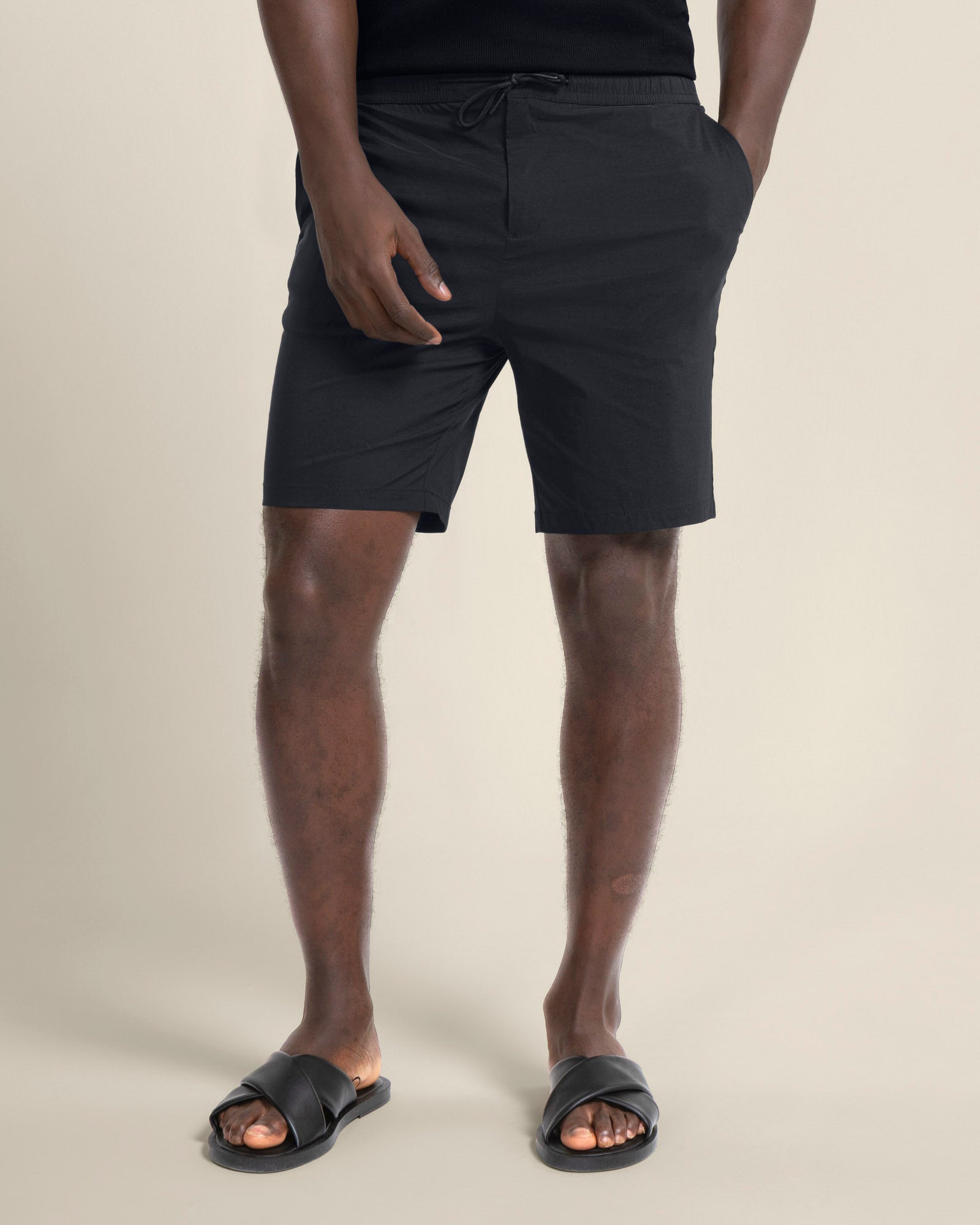 Larsson & Co Men’s Slim Fit Drawstring Waist Stretch Nylon Shorts